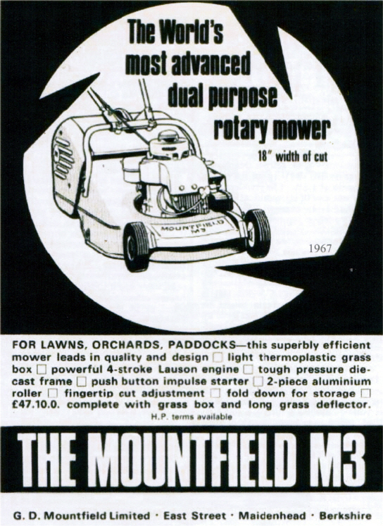 G. D. Mountfield Adverts - Vintage Horticultural and Garden Machinery Club