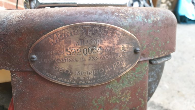 MonroTiller minor - Vintage Horticultural and Garden Machinery Club